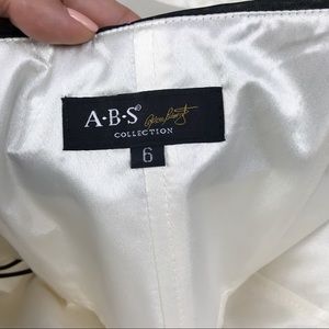 ABS Allen Schwartz | Dresses | Abs Collection Bow Front Strapless Silk ...